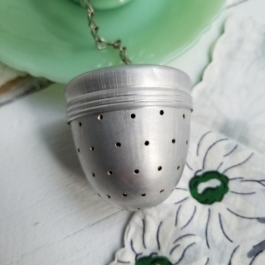 Vintage Aluminum Loose Tea Ball Strainer - Tea Steeper - Aluminum Tea Infuser - Vintage Tea Ball ...