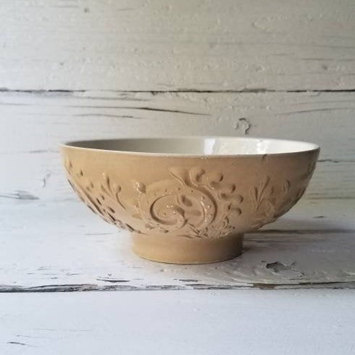 Haeger Pottery Bowl 102 Textured Scroll Vine Tendril - Etsy