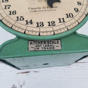 Vintage Jadeite Green Scale - Hanson 25 Lb Kitchen Scale - Rustic ...