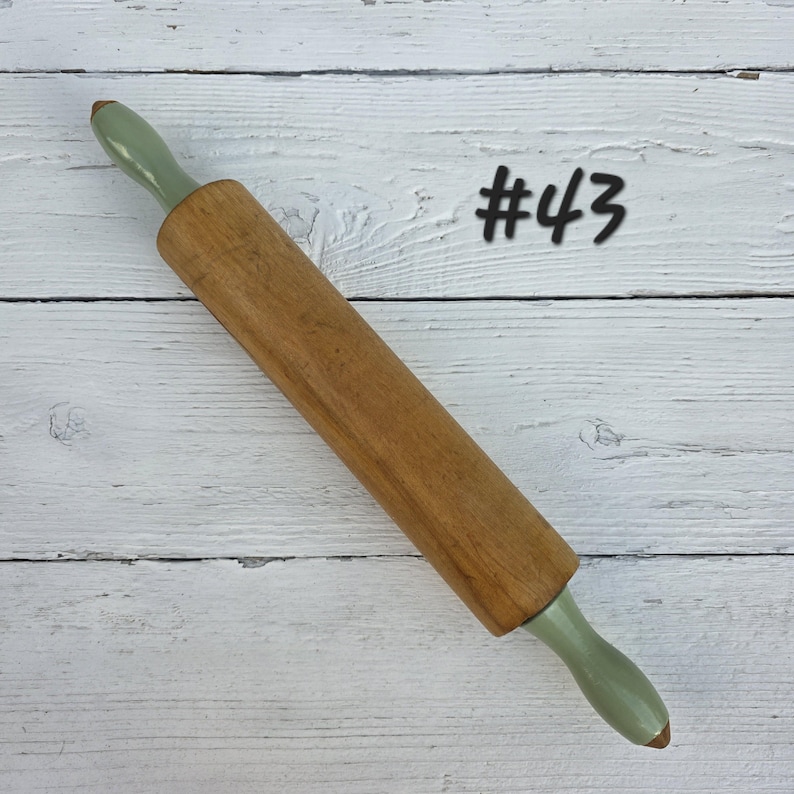 Vintage Rolling Pins - CHOICE of ROLLING PIN - Antique Wood - Painted ...
