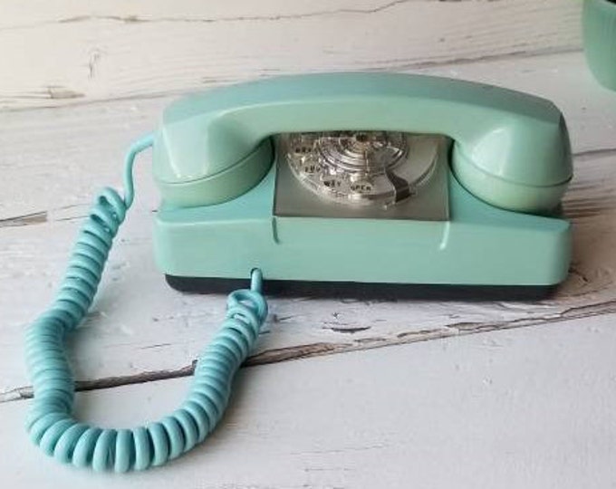 Vintage Starlite Rotary Phone - Turquoise Aqua Blue - Automatic ...