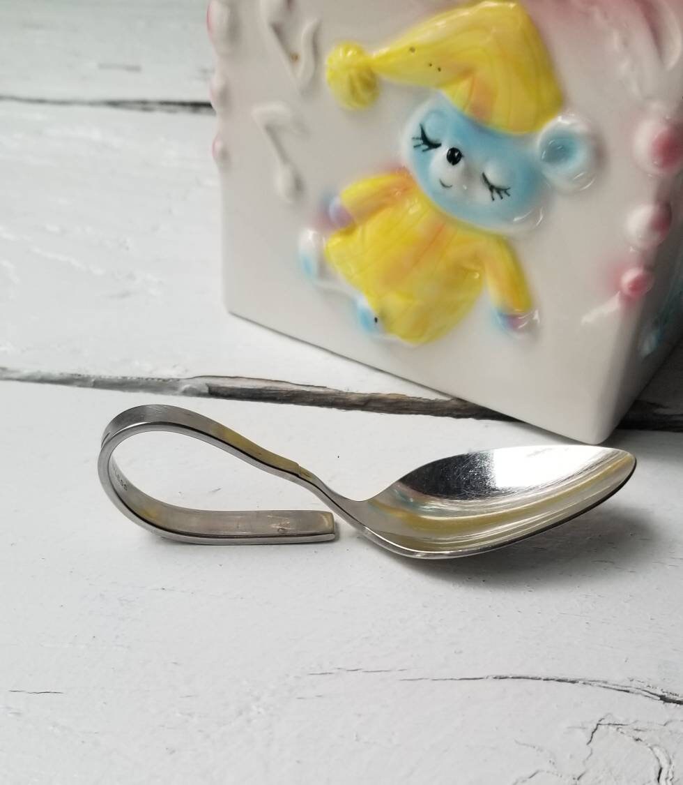 Vintage Oneida Baby Spoon Curved Handle Baby Spoon Oneida | Etsy