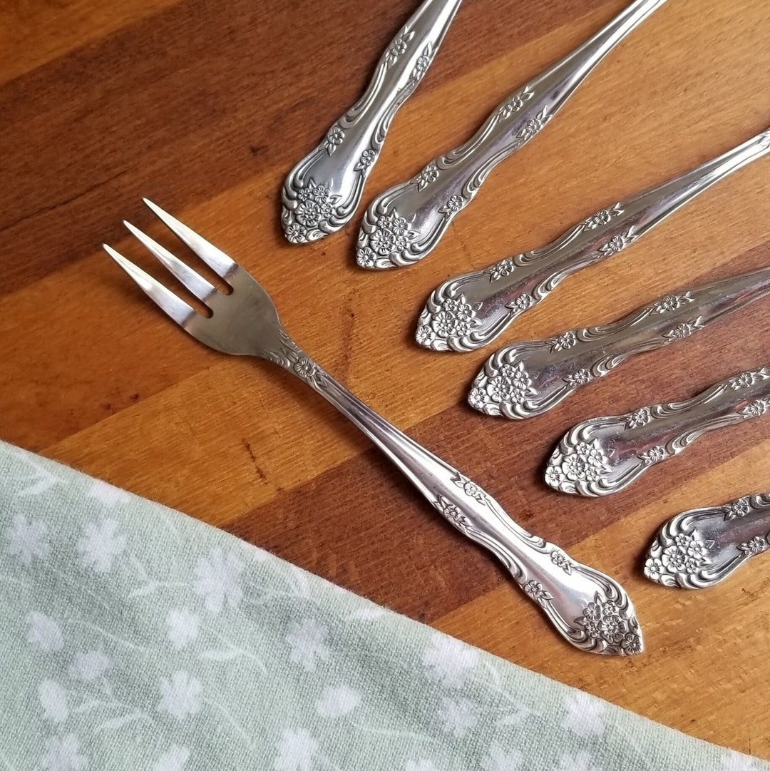 Rogers Co Cocktail Seafood Fork Set - Vintage WM A Rogers Stainless ...