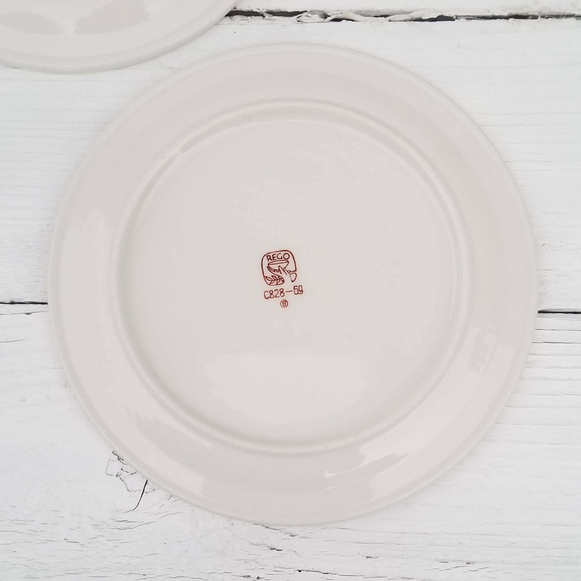 Vintage Restaurant Ware Plate - Rego C828-69 White Plate Wide Woven ...