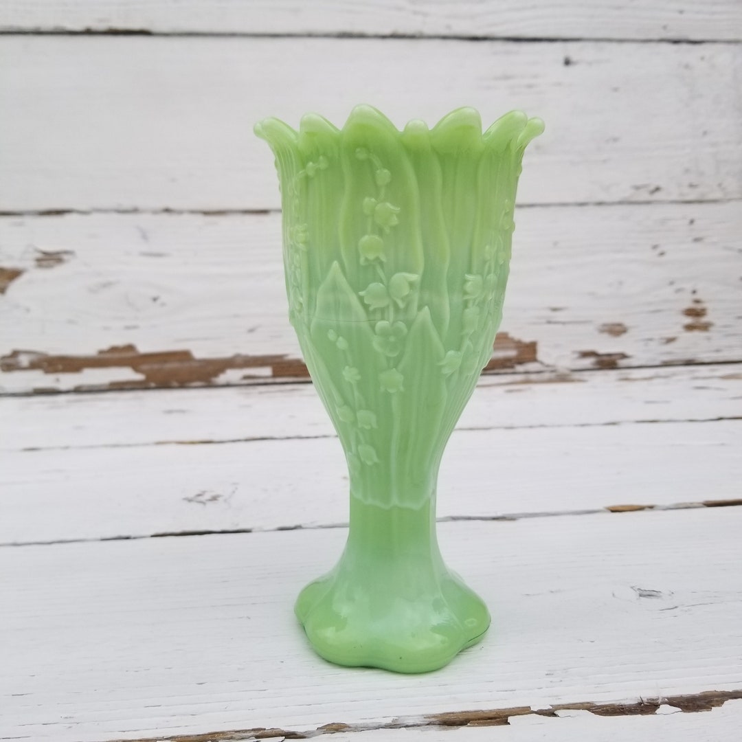 Westmoreland Jadeite Lily of the Valley Vase - Vintage Westmoreland ...
