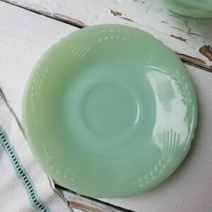RARE Jadeite Sheaves of Wheat Fire King Cup & Saucer Set - Vintage ...