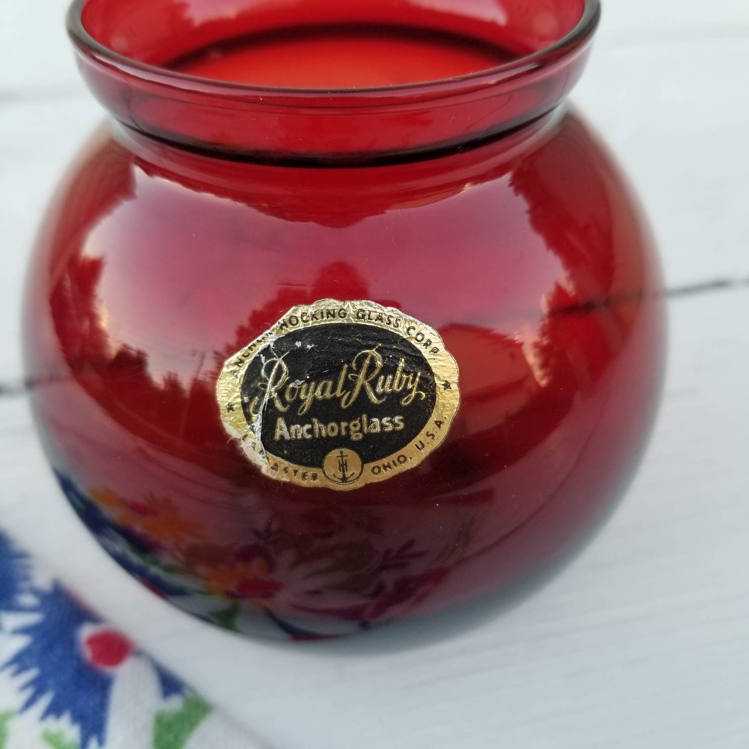 Anchor Hocking Royal Ruby Rose Bowl Vintage Anchorglass Red - Etsy