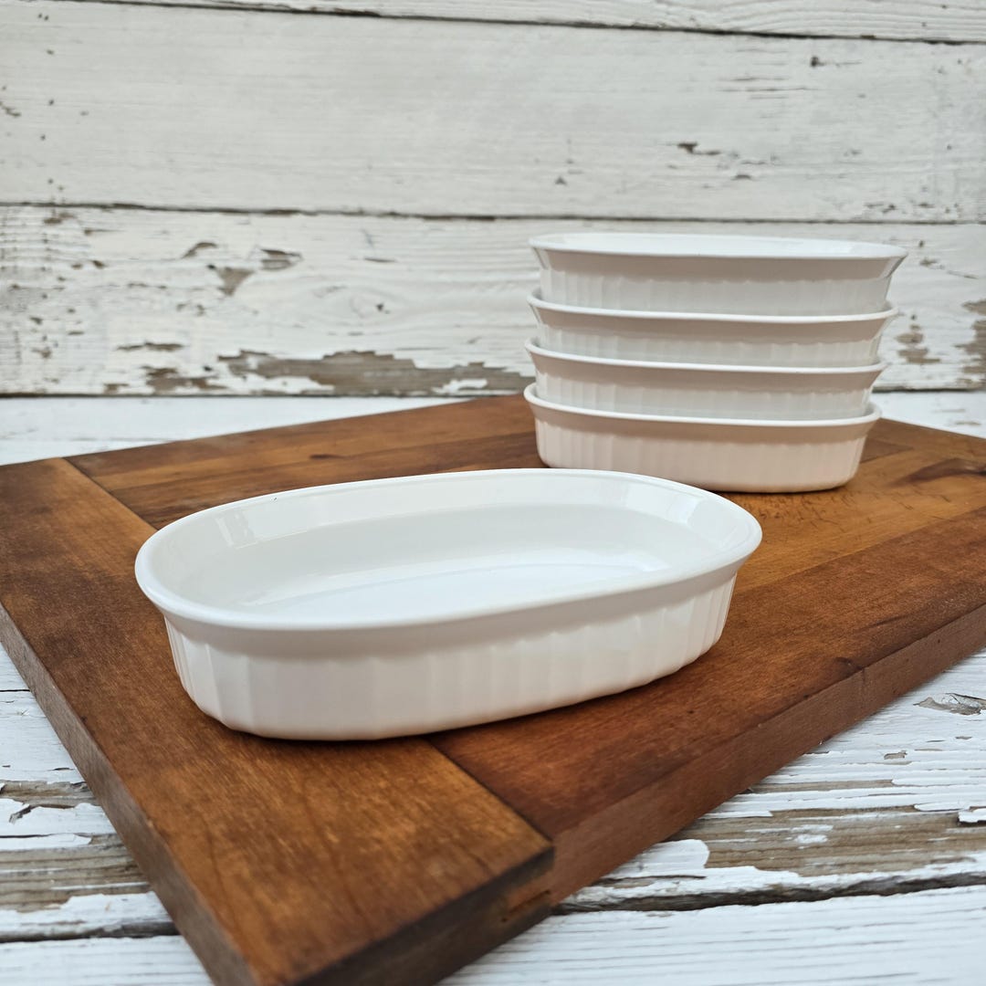Corningware FRENCH WHITE F-15-B Oval Individual Casserole No Lid ...