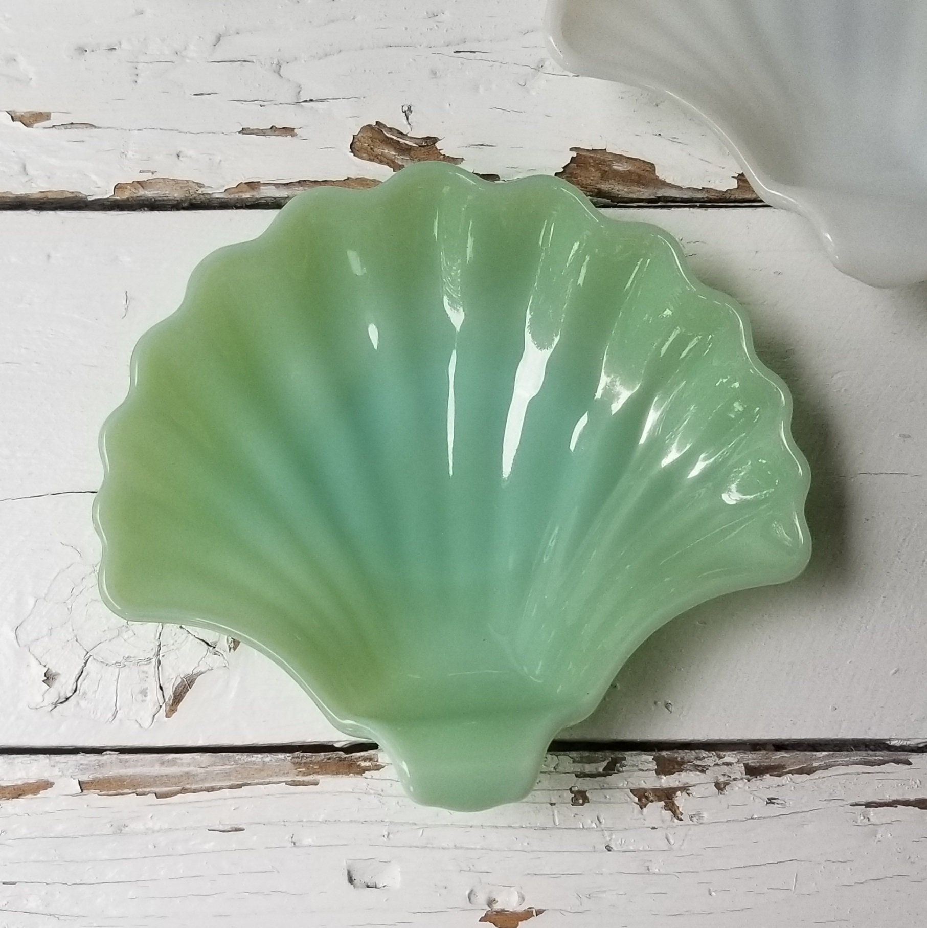 Fire King Shell Dish - Milk White or Jadeite Shell Bowl - Vintage ...