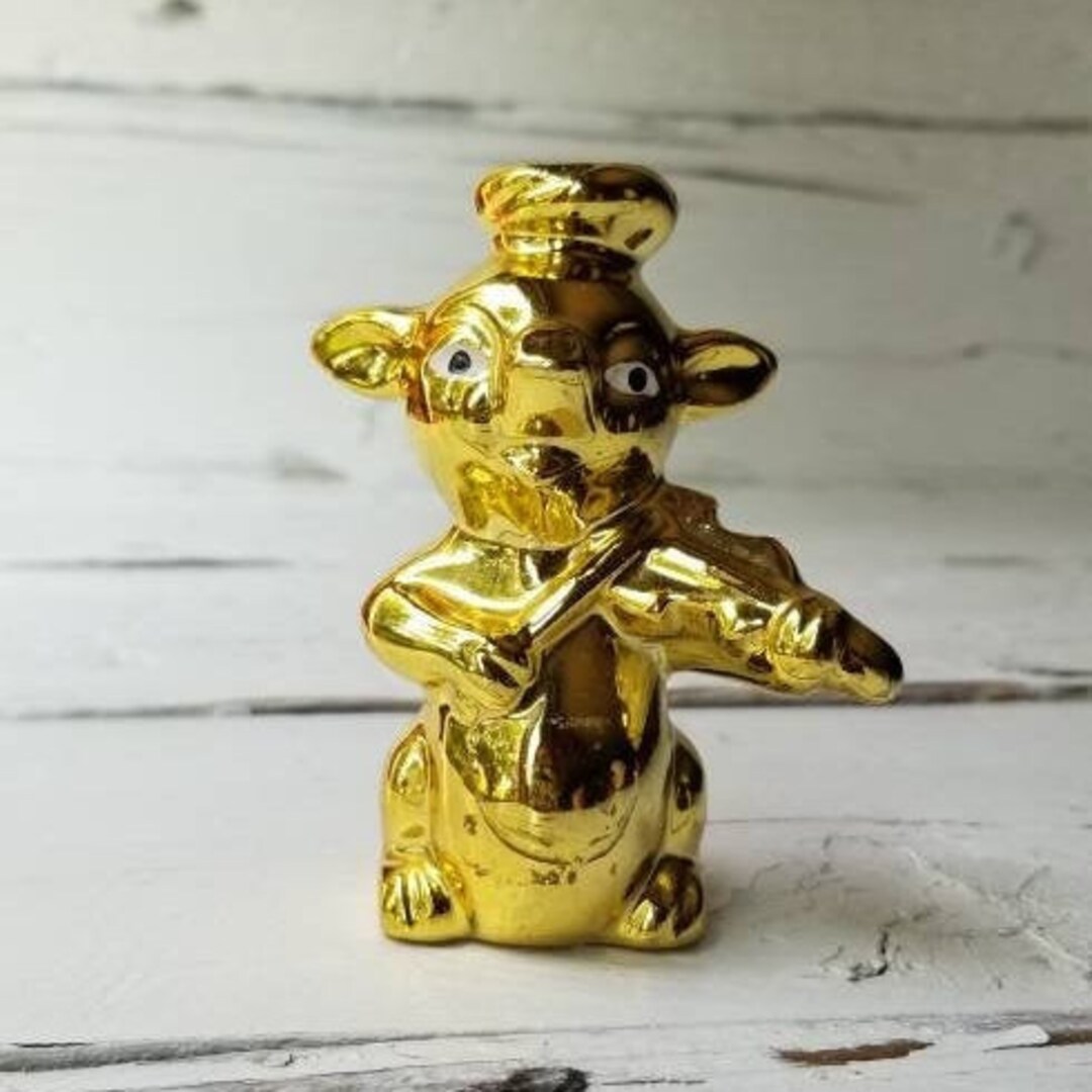 Vintage Violin Fiddle Playing Pig Gold Glazed Pig Playing Violin ...