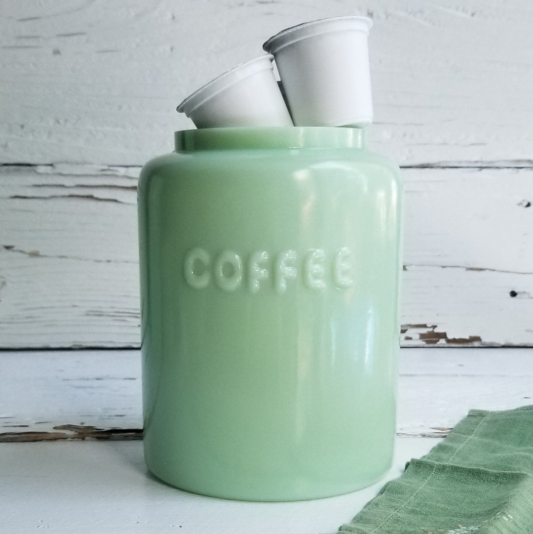Jadeite Coffee Canister Cracker Barrel Canister Jade - Etsy