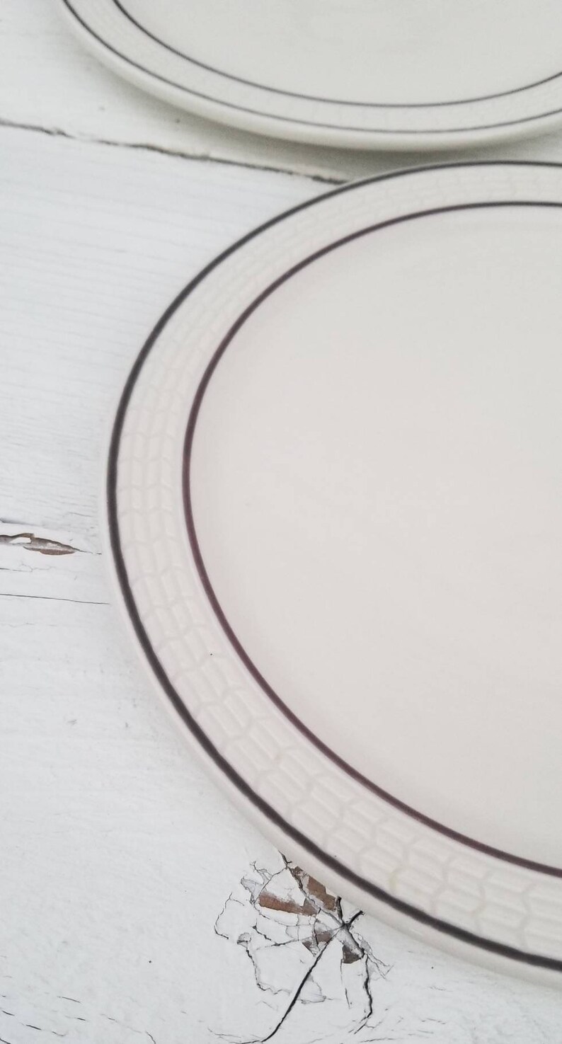 Vintage Restaurant Ware Plate - Rego C828-69 White Plate Wide Woven ...