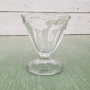 Vintage Ice-cream Sundae Glass Set - Short Anchor Hocking - Sundae ...