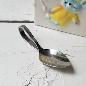 Vintage Oneida Baby Spoon Curved Handle Baby Spoon Oneida | Etsy