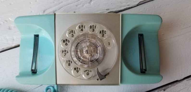 Vintage Starlite Rotary Phone Turquoise Aqua Blue - Etsy