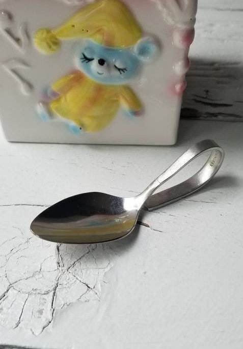 Vintage Oneida Baby Spoon Curved Handle Baby Spoon Oneida | Etsy