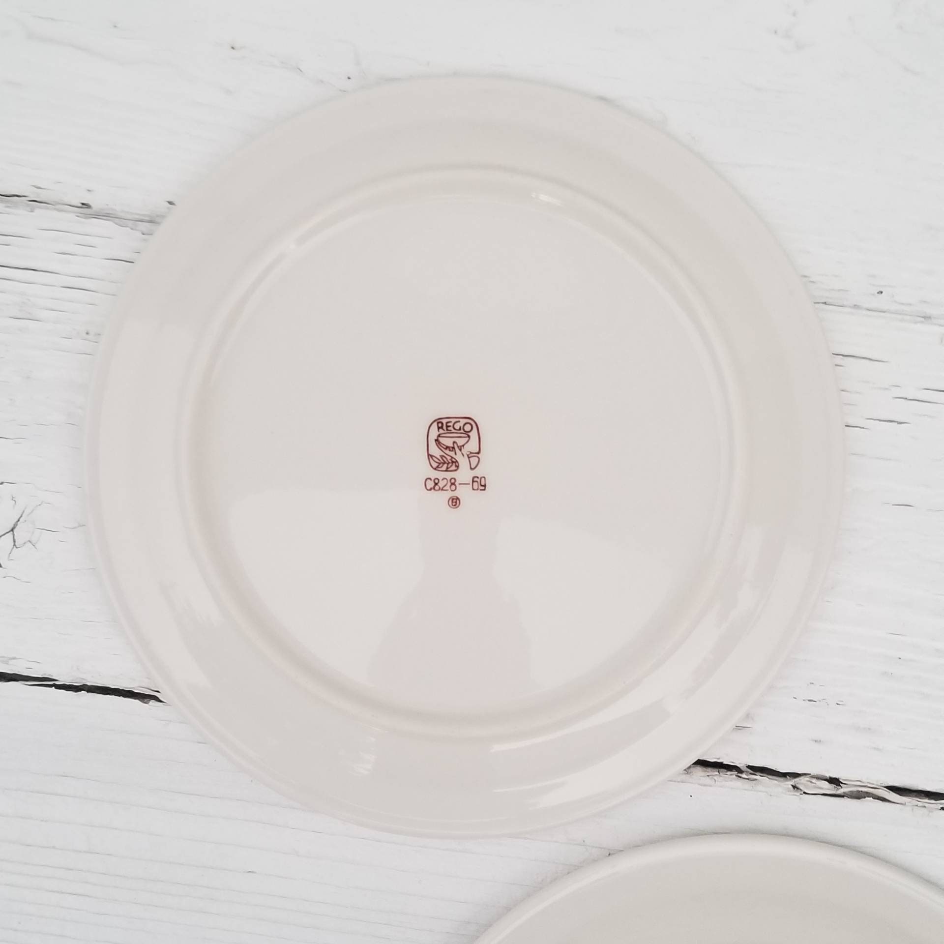 Vintage Restaurant Ware Plate - Rego C828-69 White Plate Wide Woven ...