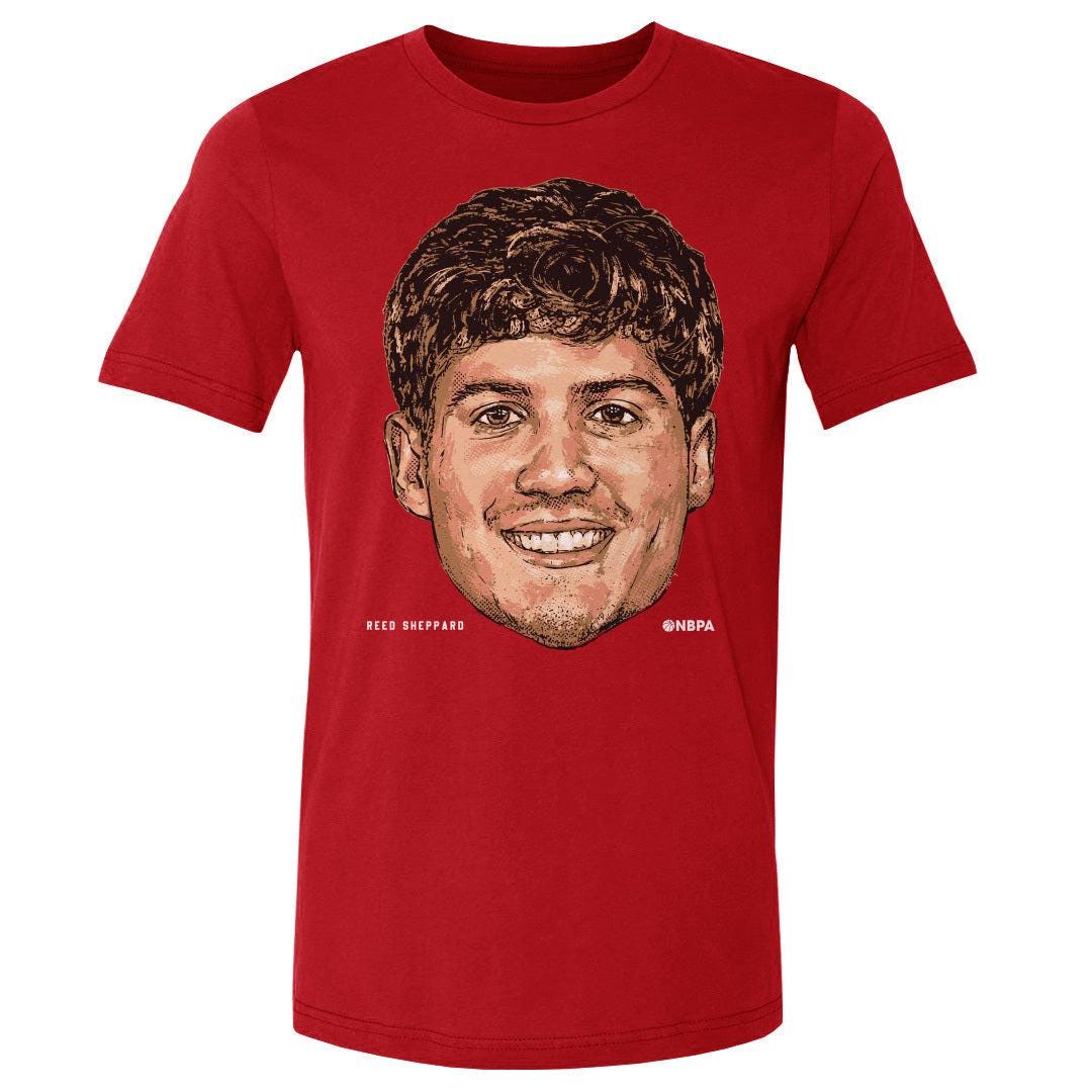 Reed Sheppard Men's Cotton T-shirt - Houston Basketball Reed Sheppard ...