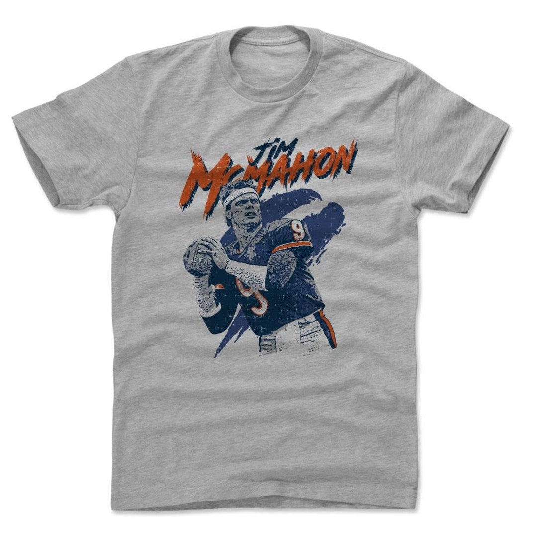 Jim Mcmahon Men's Cotton T-shirt - Chicago Throwbacks Jim Mcmahon Rough ...