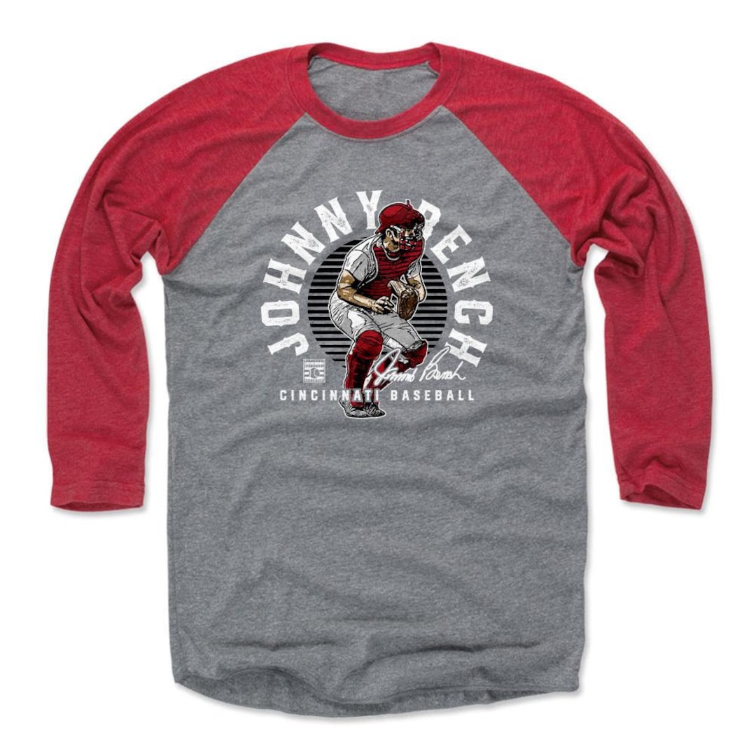 Johnny Bench Men's Baseball T-shirt - Cincinnati Baseball Johnny Bench ...
