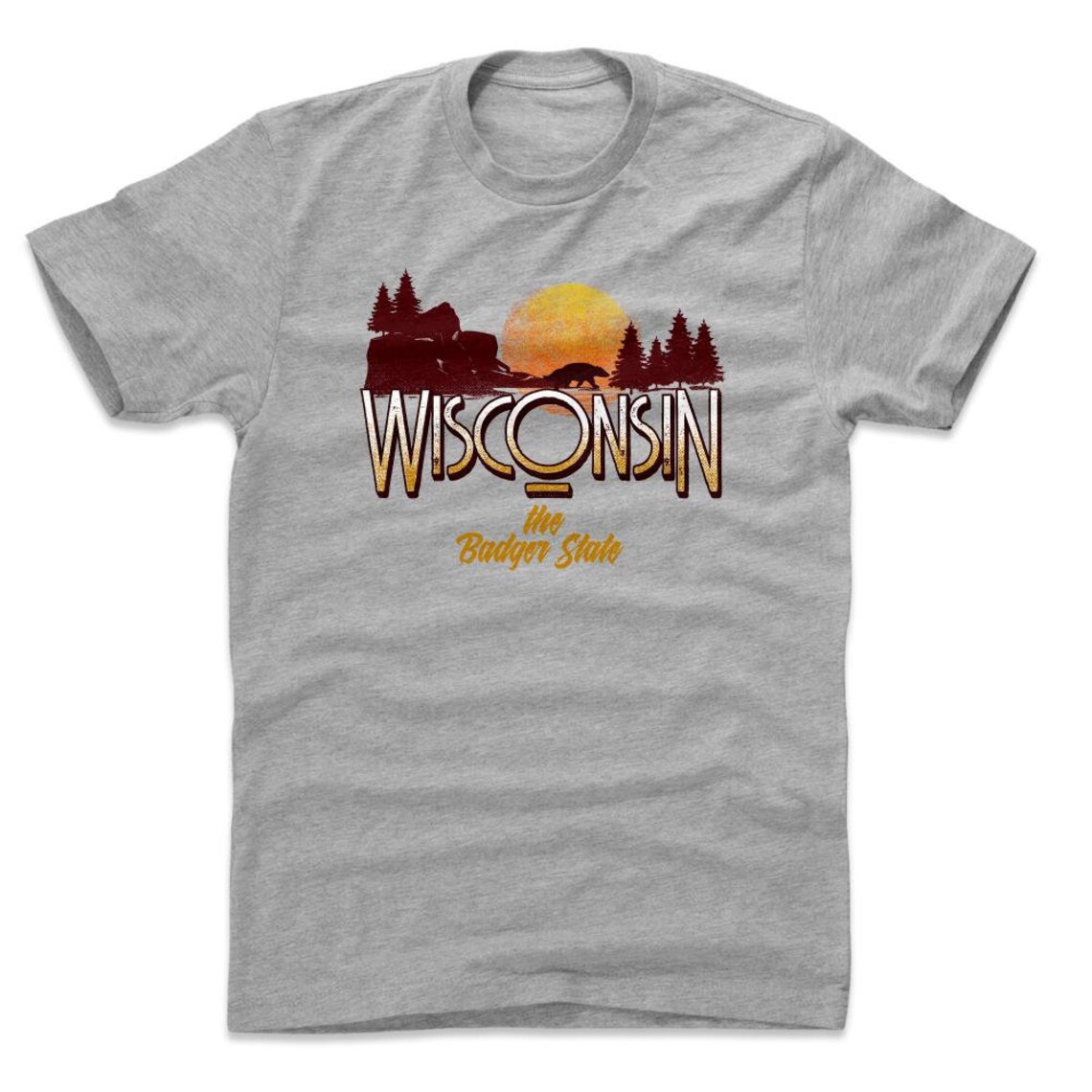 Wisconsin Men's Cotton T-shirt Wisconsin Lifestyle - Etsy UK