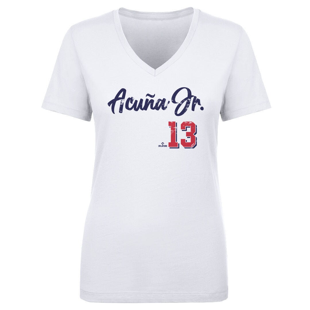 Ronald Acuna Jr. Women's V-neck T-shirt - Atlanta Baseball Ronald Acuna ...
