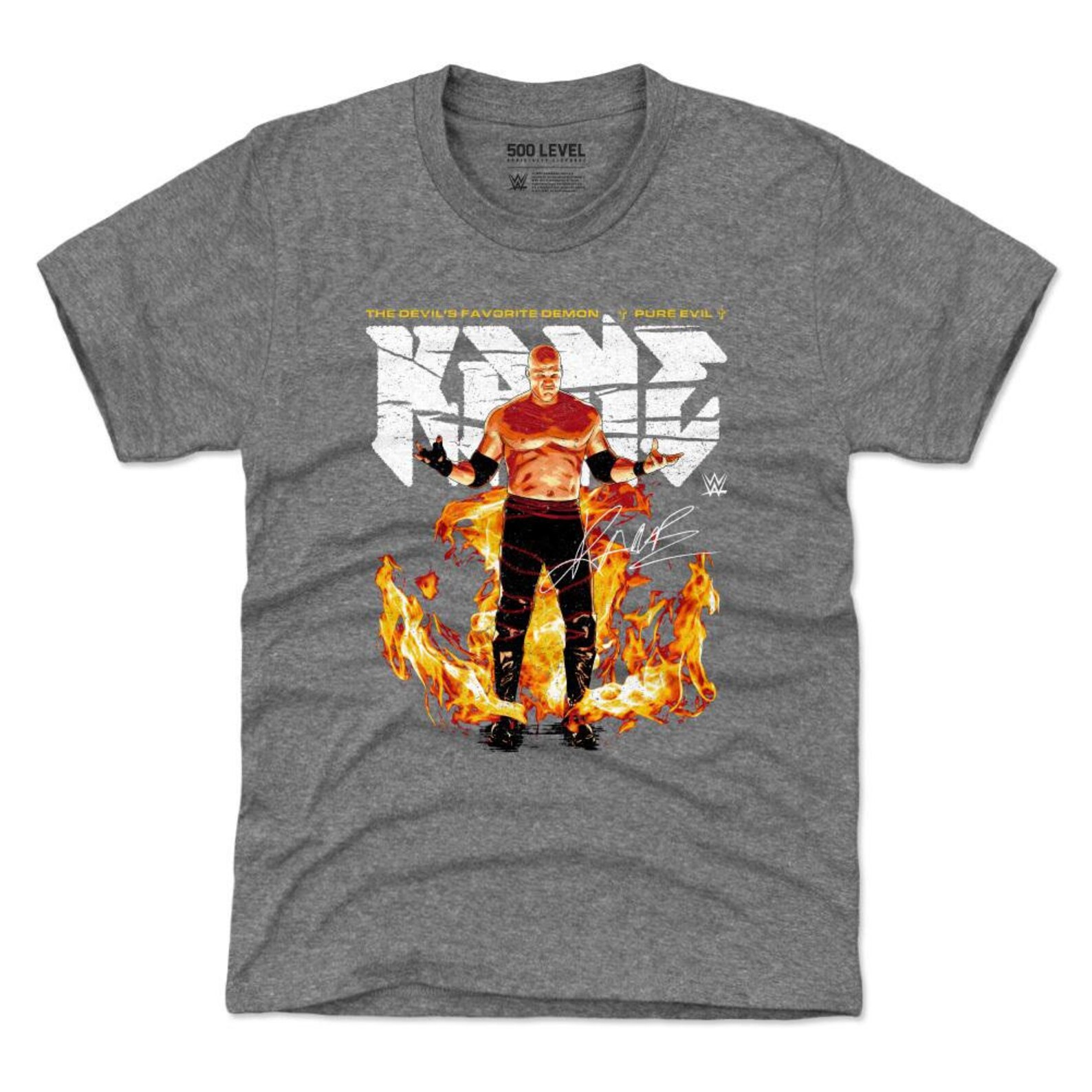 Kane Kids T-shirt Superstars WWE Kane Flames WHT - Etsy