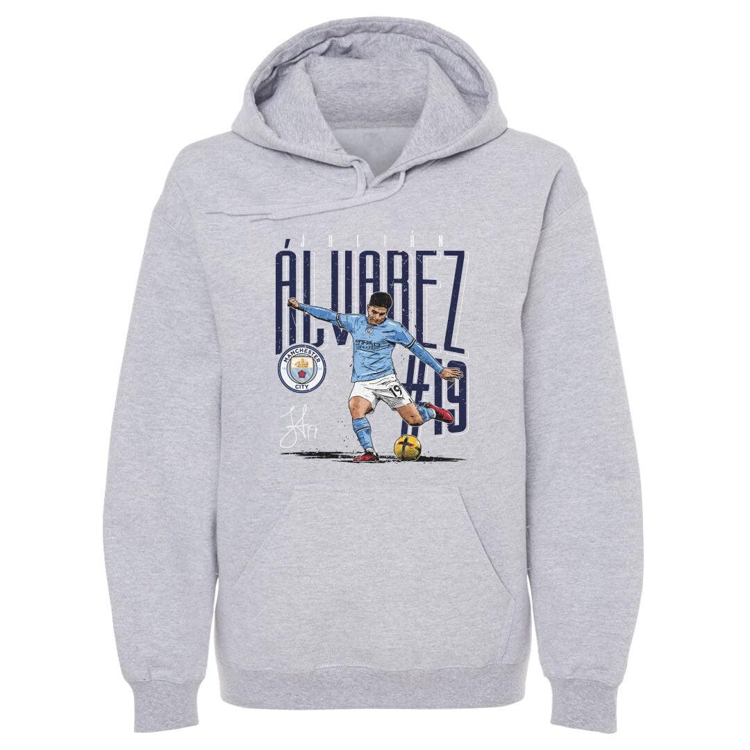 Julian Alvarez Men's Hoodie - Manchester Premier League Julian Alvarez ...