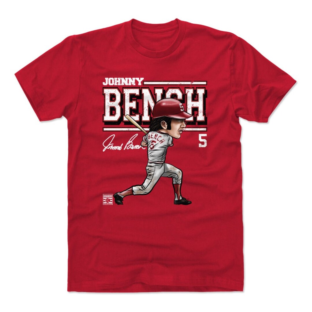 Johnny Bench Men's Cotton T-shirt - Cincinnati Baseball Johnny Bench ...