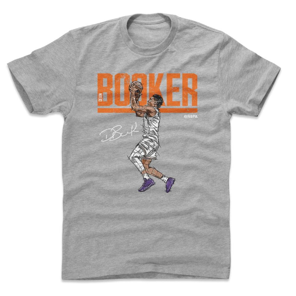 Devin Booker Men's Cotton T-shirt Phoenix Basketball - Etsy