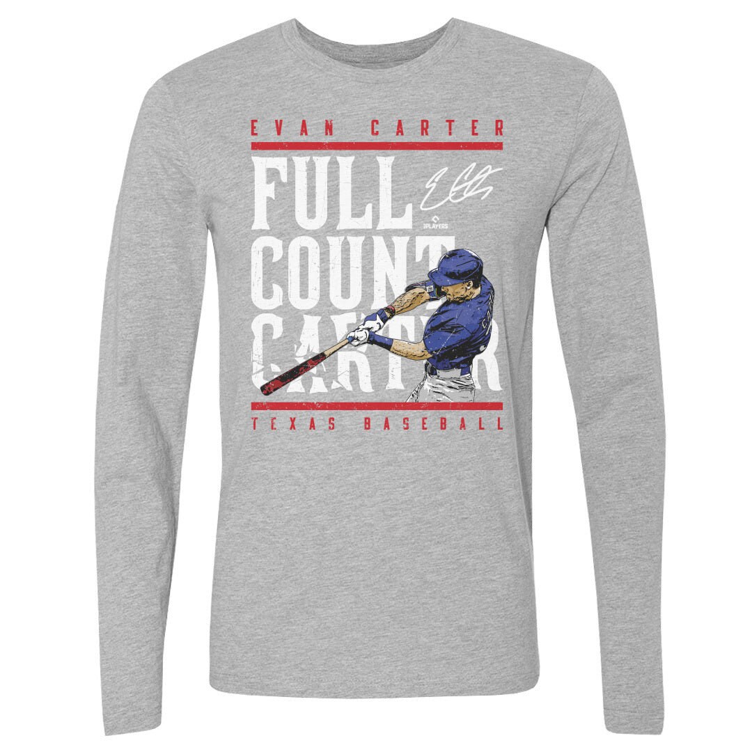 Evan Carter Men's Long Sleeve T-shirt - Texas Baseball Evan Carter ...