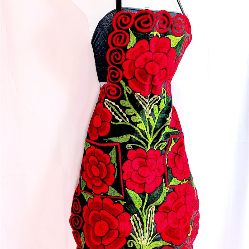 Mexican Embroidered Apron - Etsy