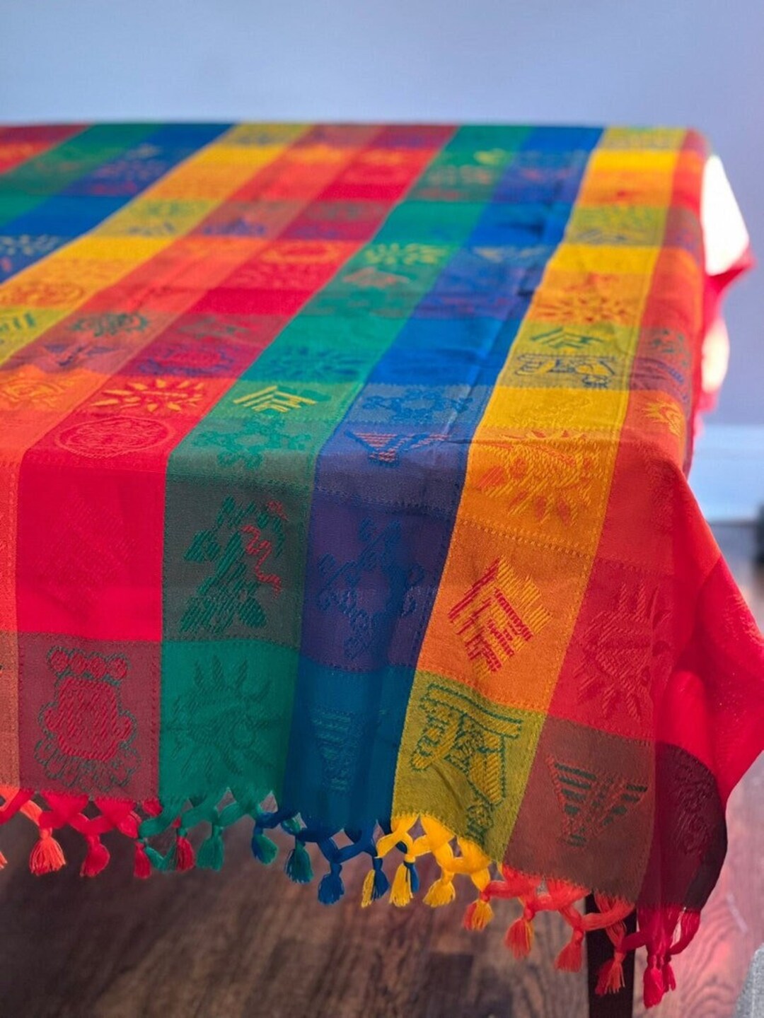 Mexican Table Cloth, Mantel Azteca Mexicano, Mexican Azteca Table Cloth ...