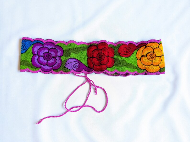 FLORAL EMBROIDERY B E L T Mexican Woven Belt Mexican - Etsy
