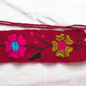 FLORAL EMBROIDERY B E L T , Mexican Woven Belt, Mexican Accesory ...