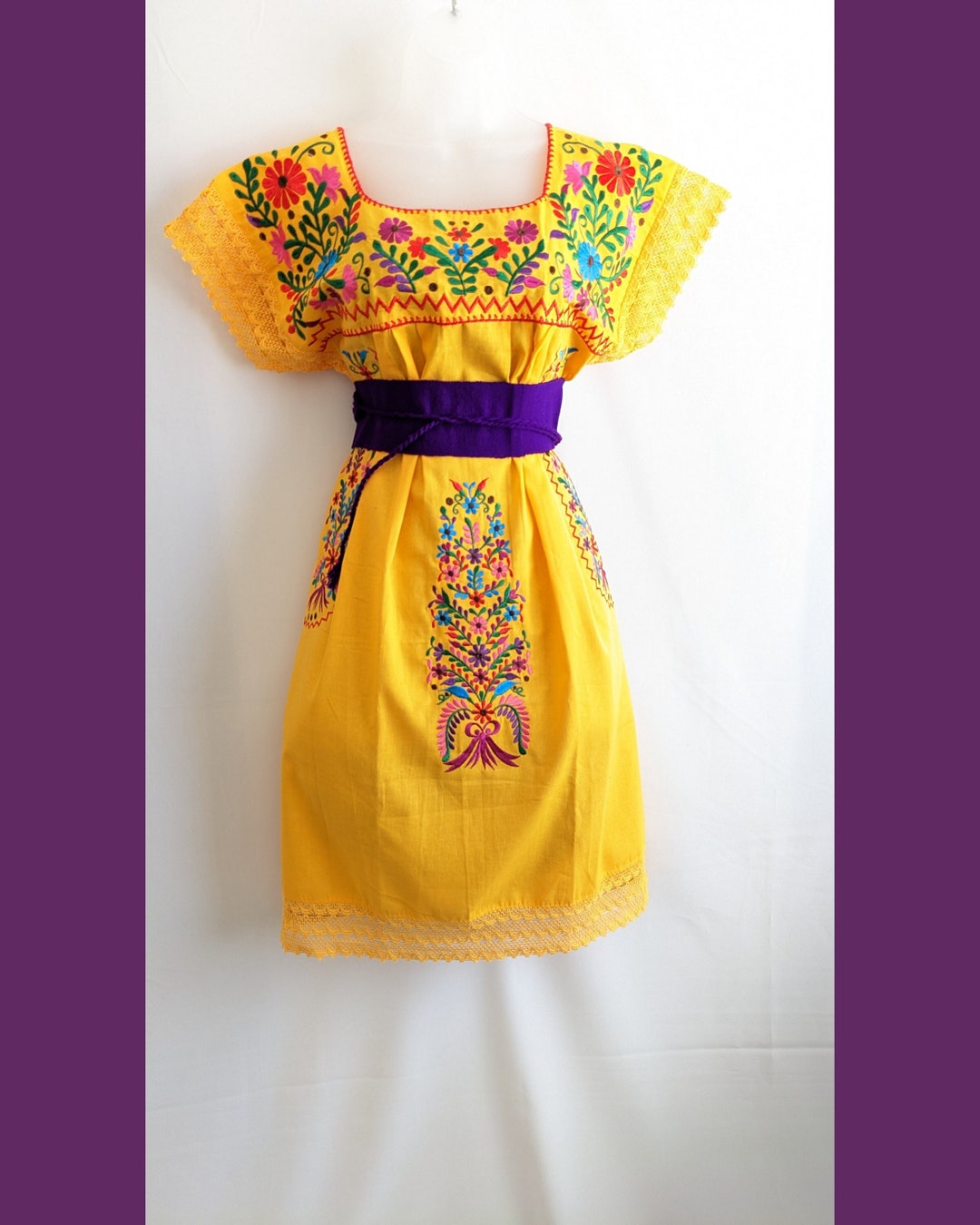 Traditional Embroidered Dress, Colorful Ethnic, Beautifully Embroidered ...