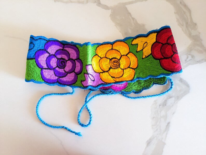 FLORAL EMBROIDERY B E L T Mexican Woven Belt Mexican - Etsy