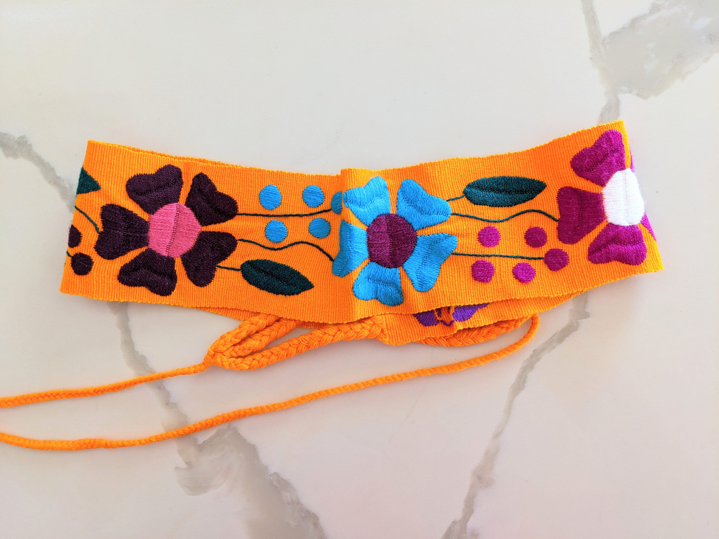 FLORAL EMBROIDERY B E L T Mexican Woven Belt Mexican - Etsy