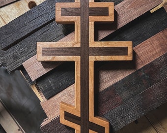 Black Cherry Wooden Orthodox Wall Cross - Etsy