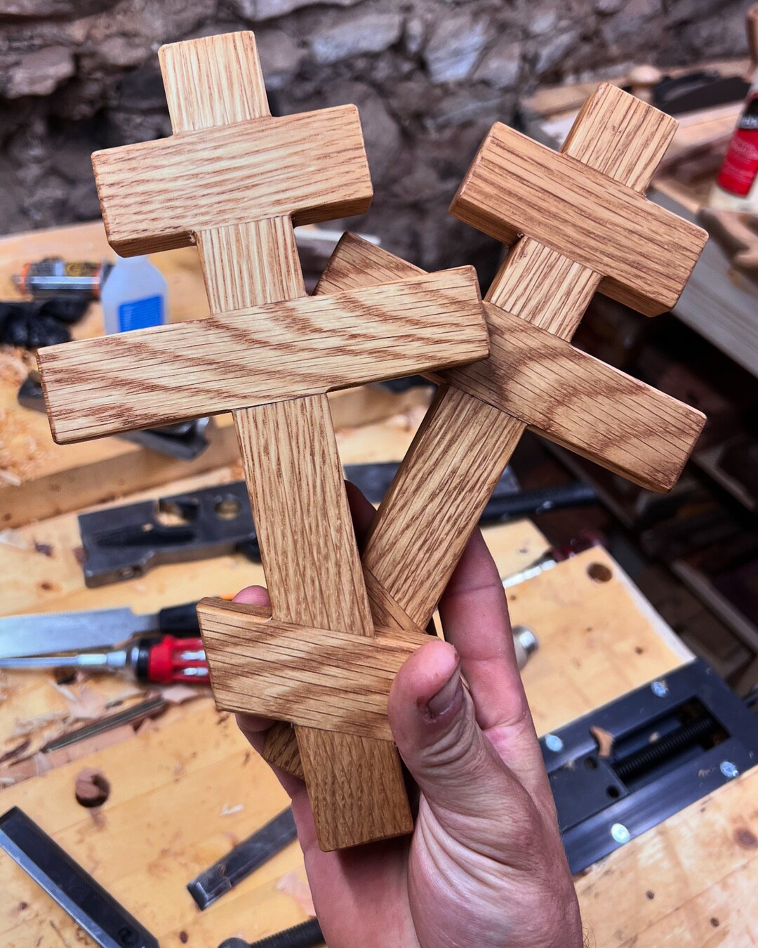 Oak Wooden Orthodox Wall Cross - Etsy
