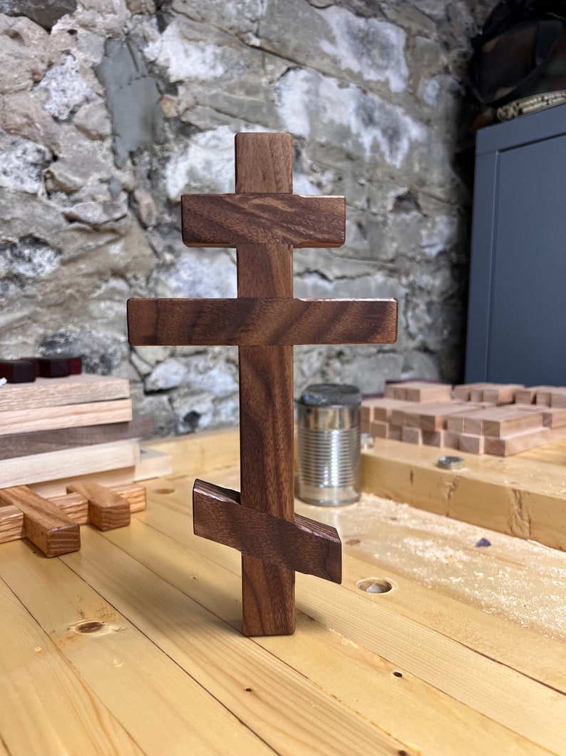 Walnut Wooden Orthodox Wall Cross - Etsy