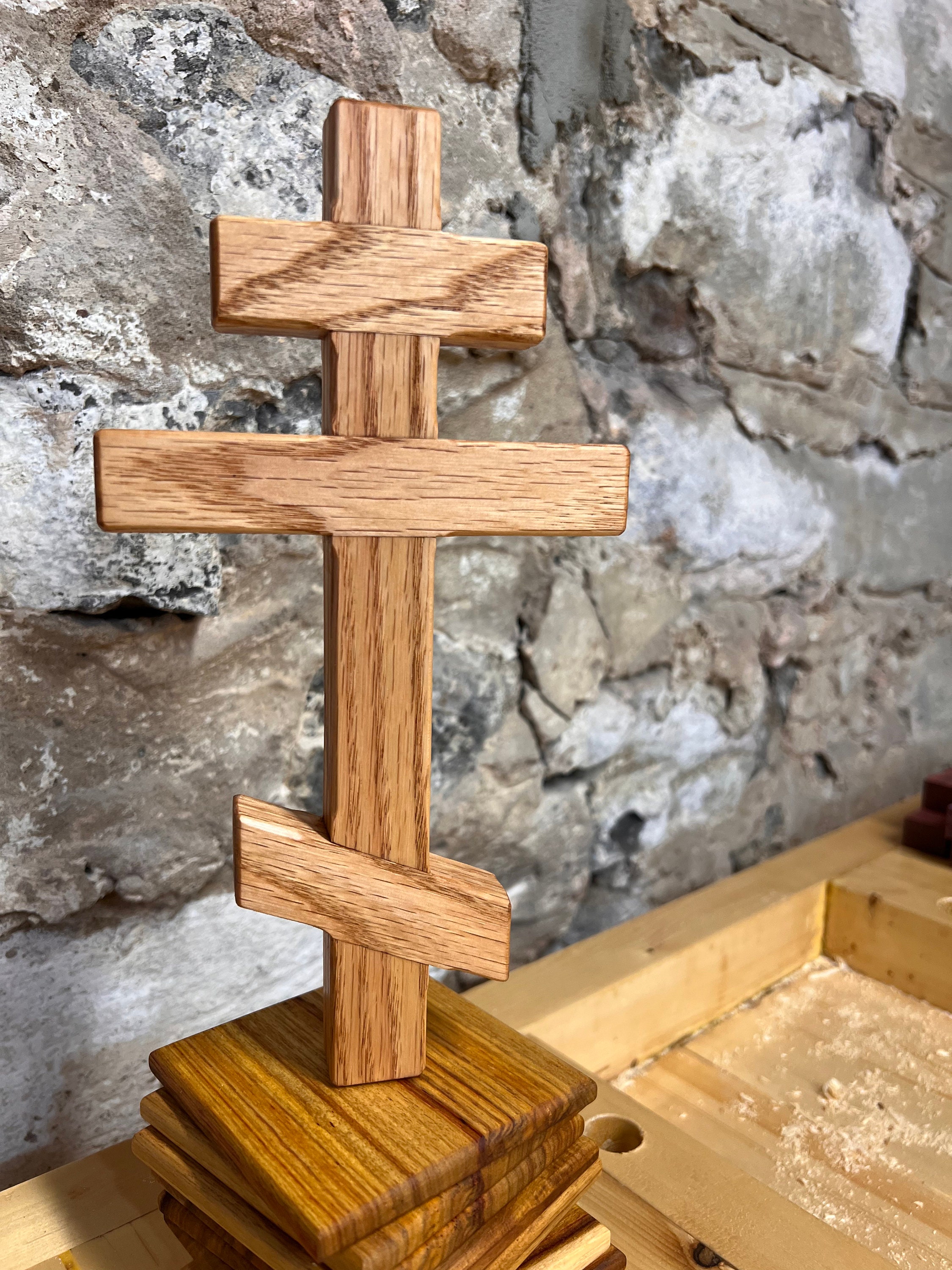 Oak Wooden Orthodox Wall Cross - Etsy