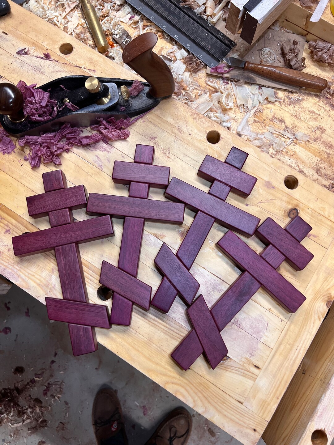 Wooden Orthodox Wall Cross Purpleheart - Etsy