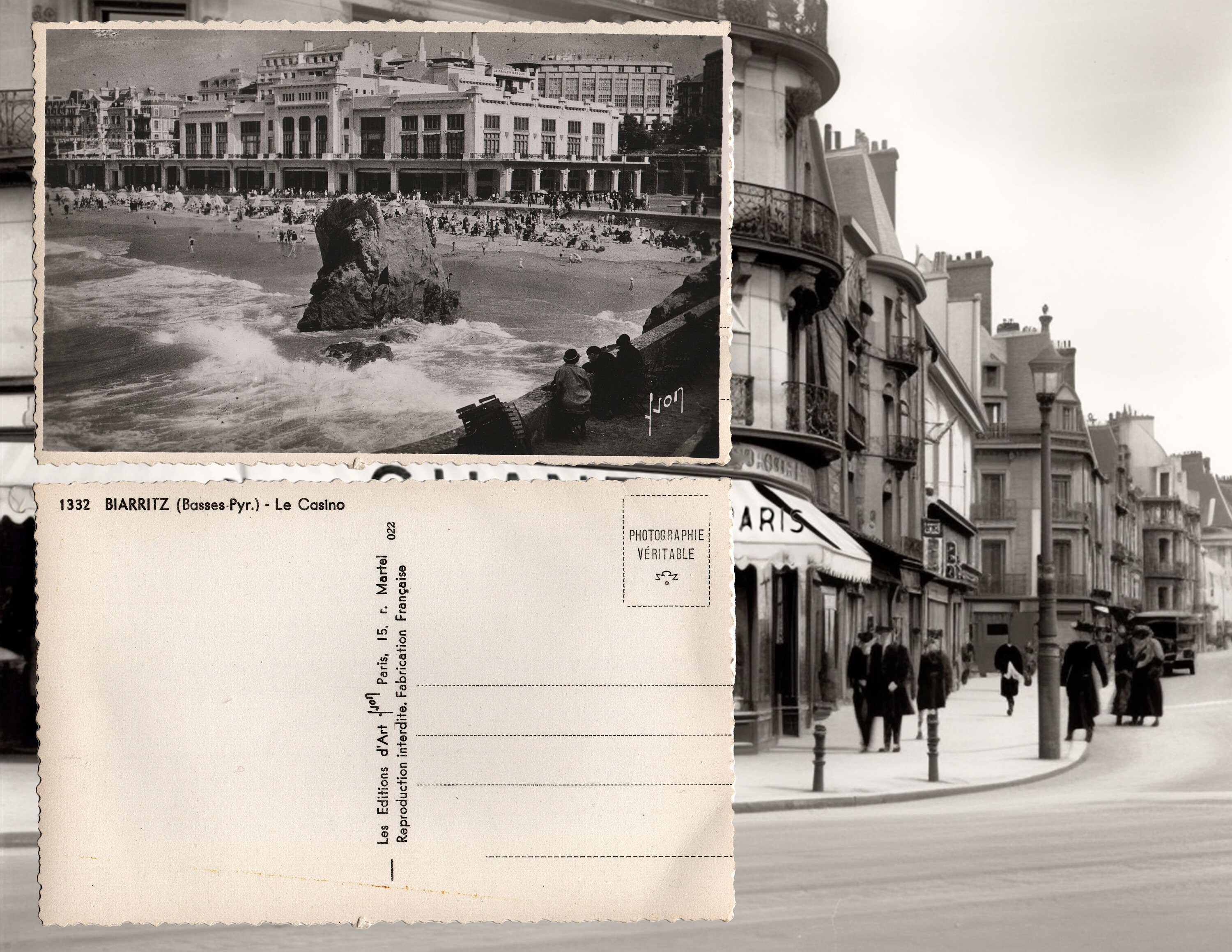 Biarritz Seaside Postcards & Prayer Cards Digital Set for Journals, Art ...