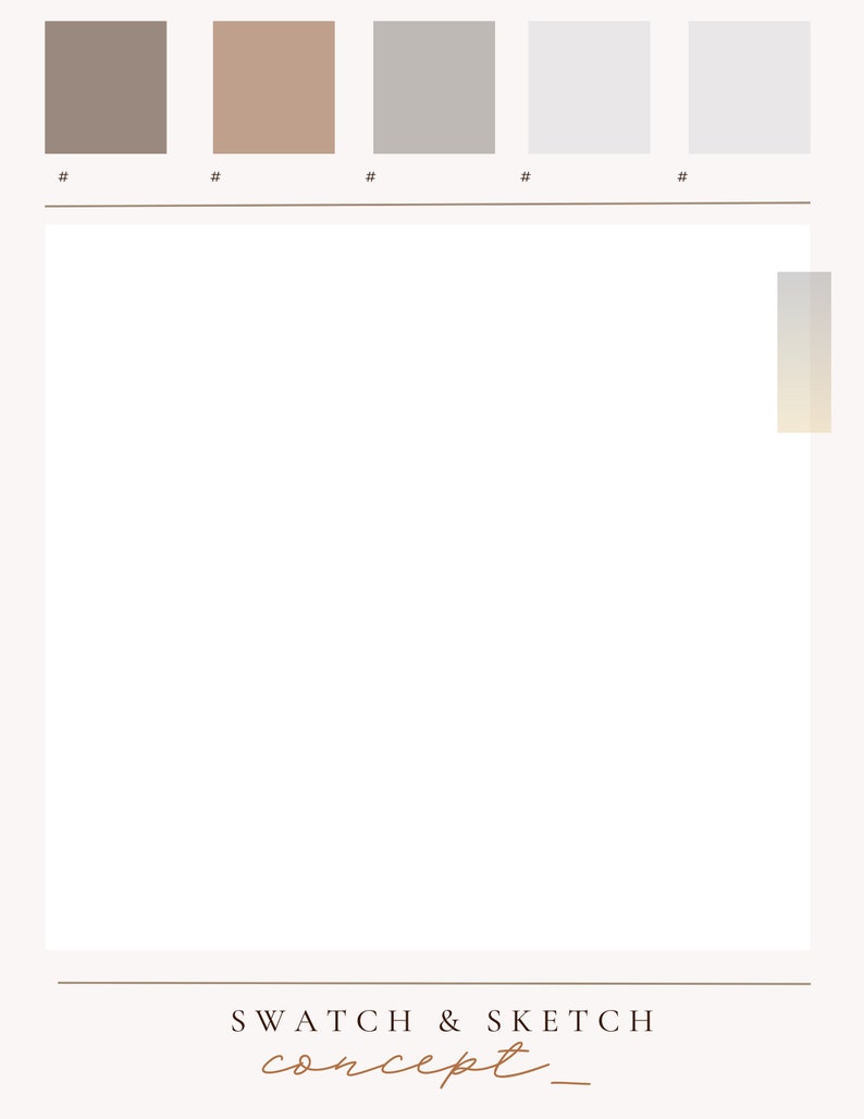 Swatch & Sketch Mood Board Templates: Art Journal Layouts (digital ...