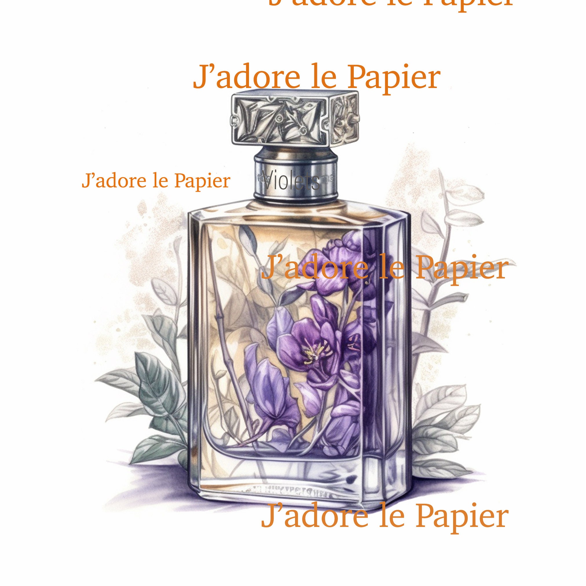 Violettes Et Vanille Perfume Printable Stationery - Download 16 Pieces ...