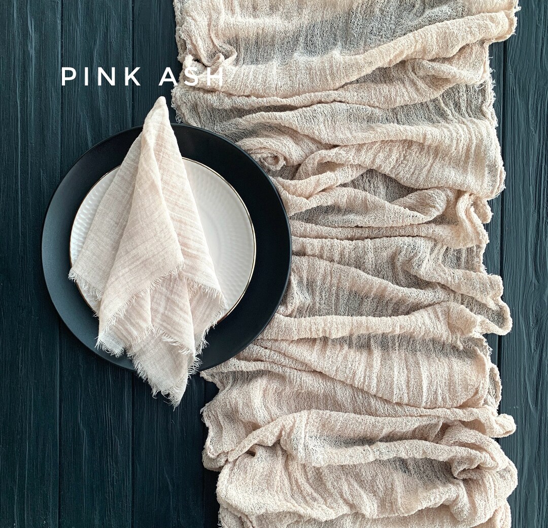 Pink Ash Color Cheese Cloth Napkins, Set Custom Cloth Dinner Napkins of ...