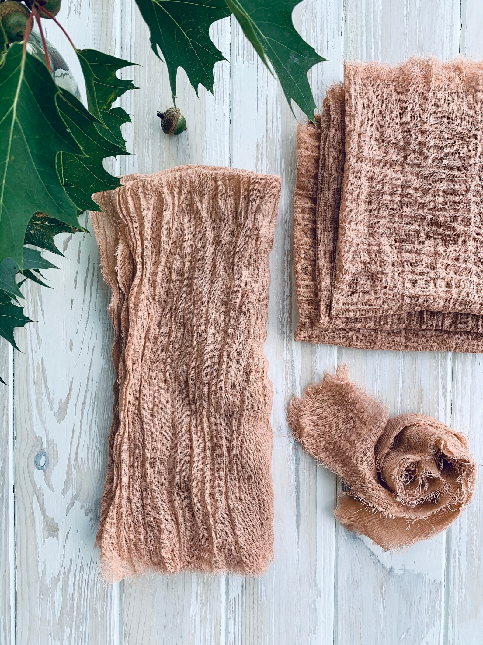 Coffee-Pink color cheese cloth napkin bundle set custom cloth | Etsy