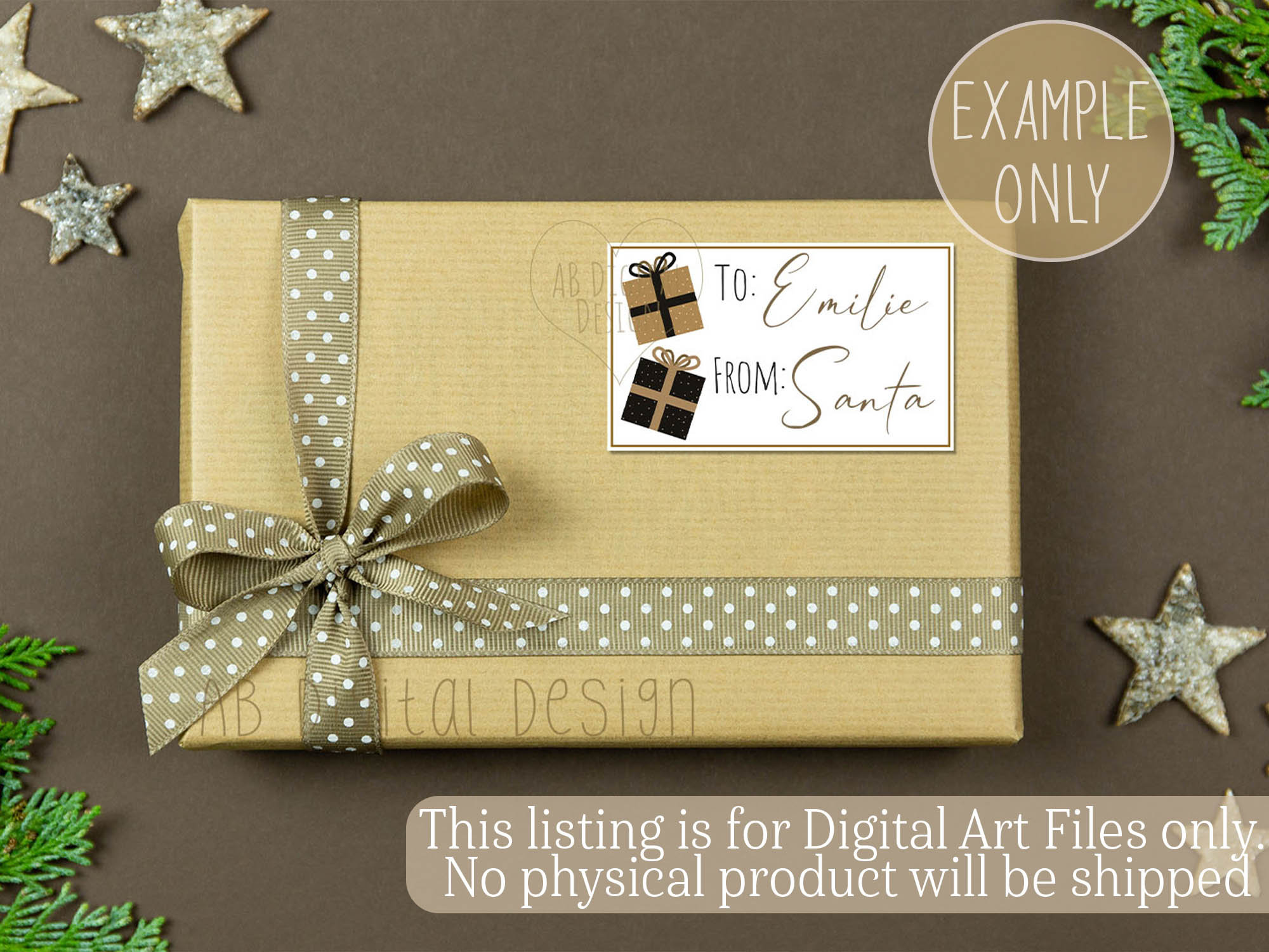 Printable Christmas Gift Tag Labels | Print Then Cut | Print at Home ...