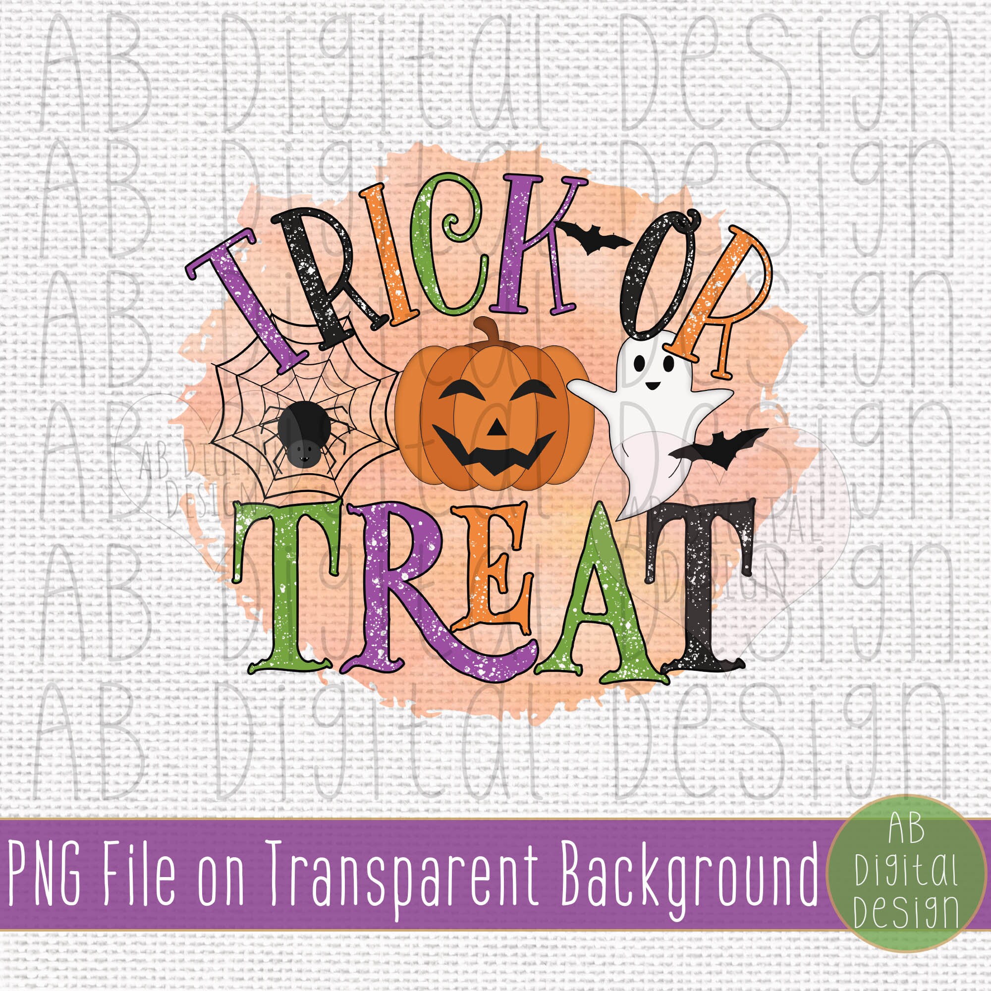 Trick or Treat Halloween PNG Design | Kids Halloween Sublimation Design ...